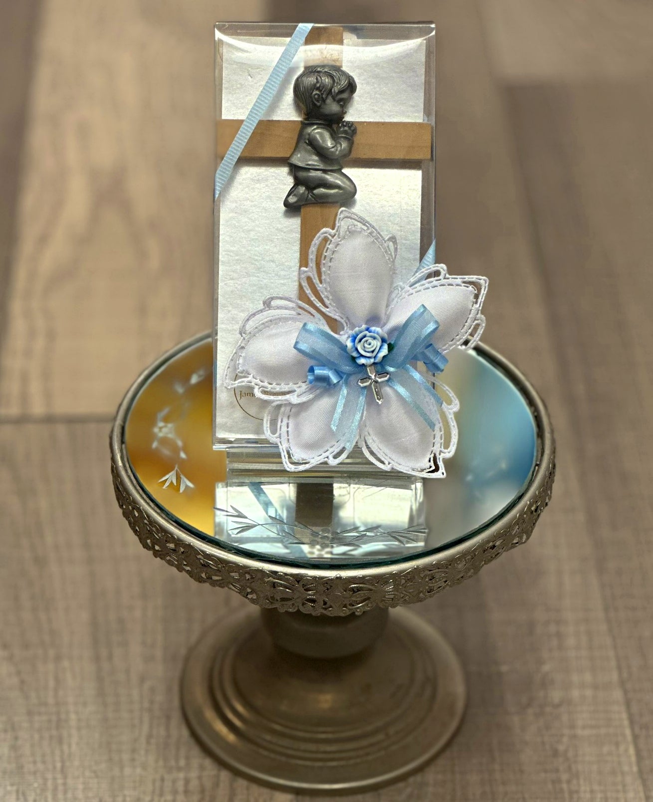 Wood Baby Boy Cross – Angel Boutique